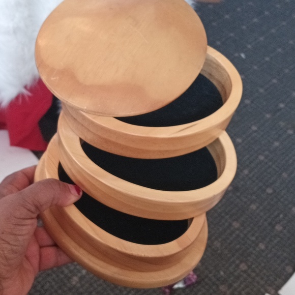 Vintage | Storage & Organization | Vintage Wooden Tiered Belt Buckle ...